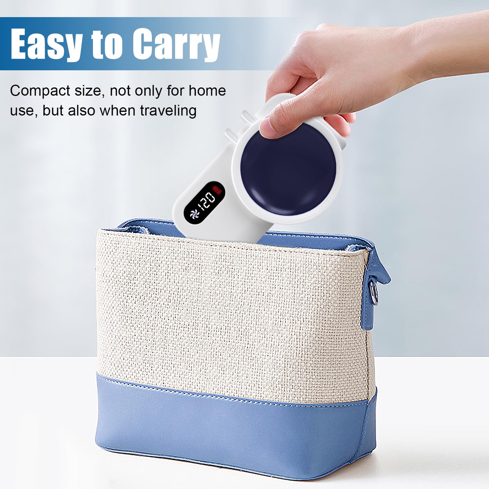 TAISHAN UV Sanitizer Toothbrush Case,Portable Mini Toothbrush Holder with Fan Drying Function,Kills 99.9% of Germs,Fits All Toothbrushes for Electric and Manual,Safety Feature for Home and Travel
