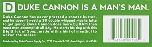 Duke Cannon Men’s Big American Brick Bar Soap - Smells like Productivity, White, Cool Mint & Peppermint Oil, 10 Ounce