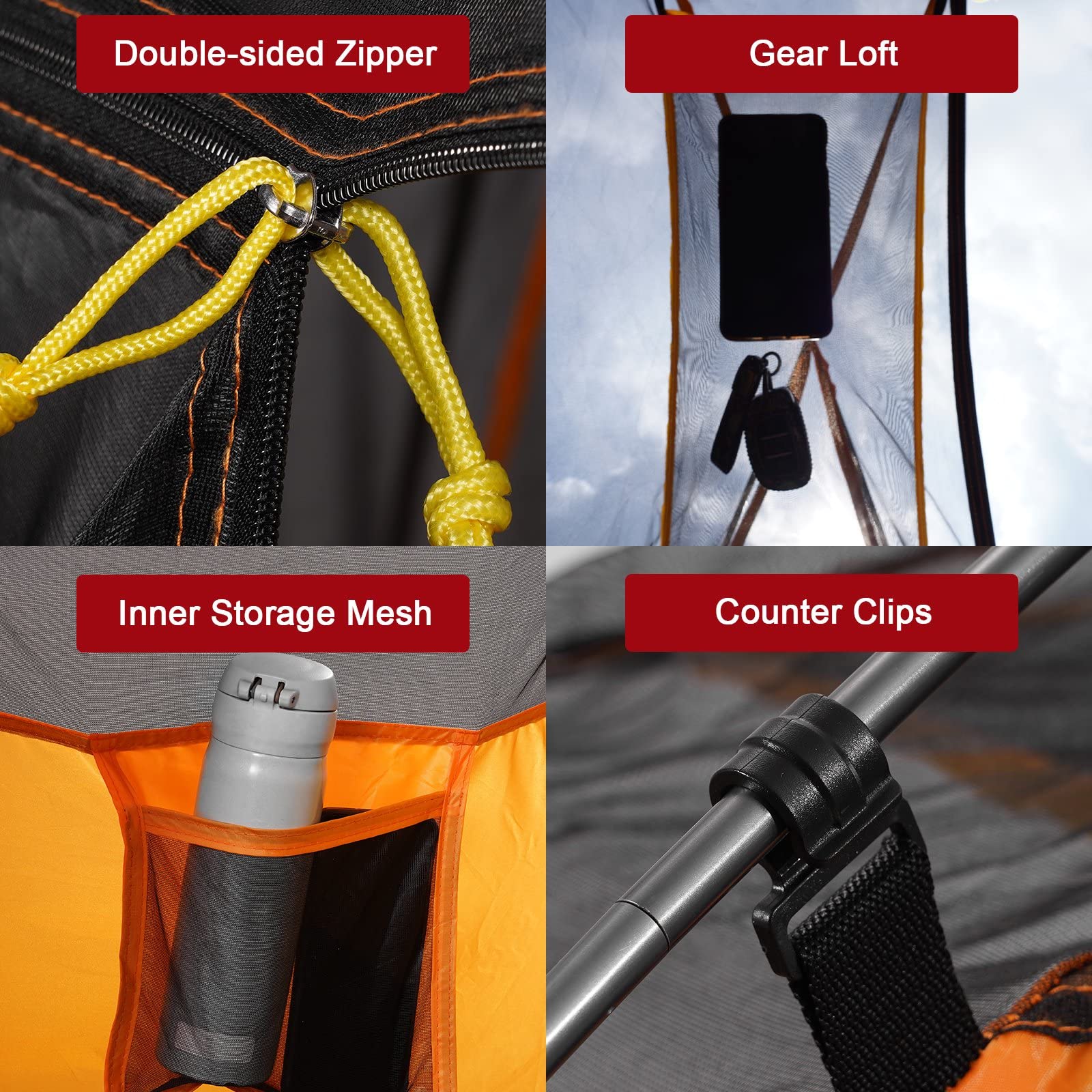 Generic 1-Person Ultralight Aluminum Frame Tent, Windproof, 4.84 lbs, 96'' x 38'' x 44'', Easy Set Up, Ideal for Mountaineering, Hiking, Camping