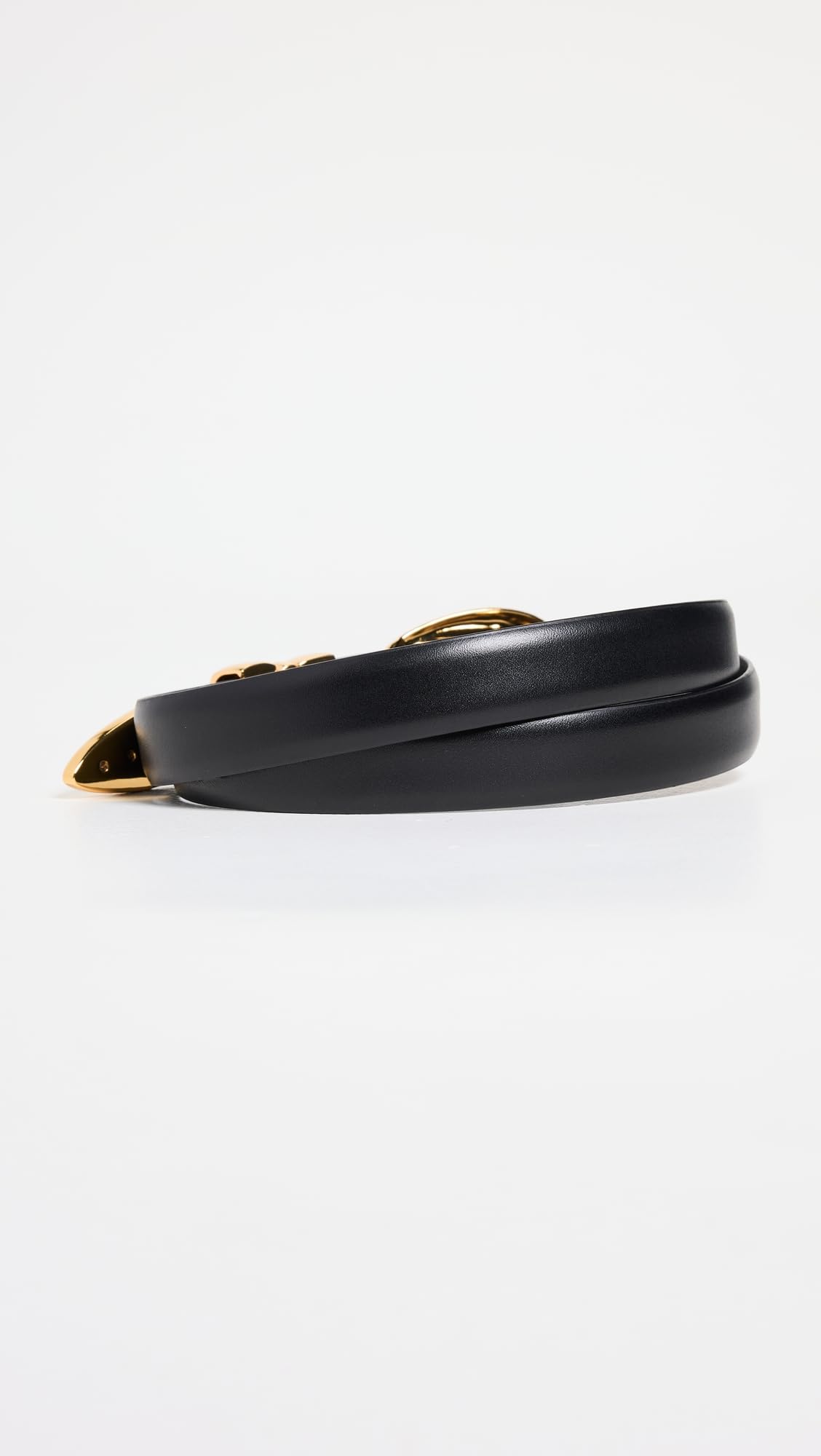 Madewell Women's Triple Metal Keeper Gold Belt, True Black with Gold Hardware, S
