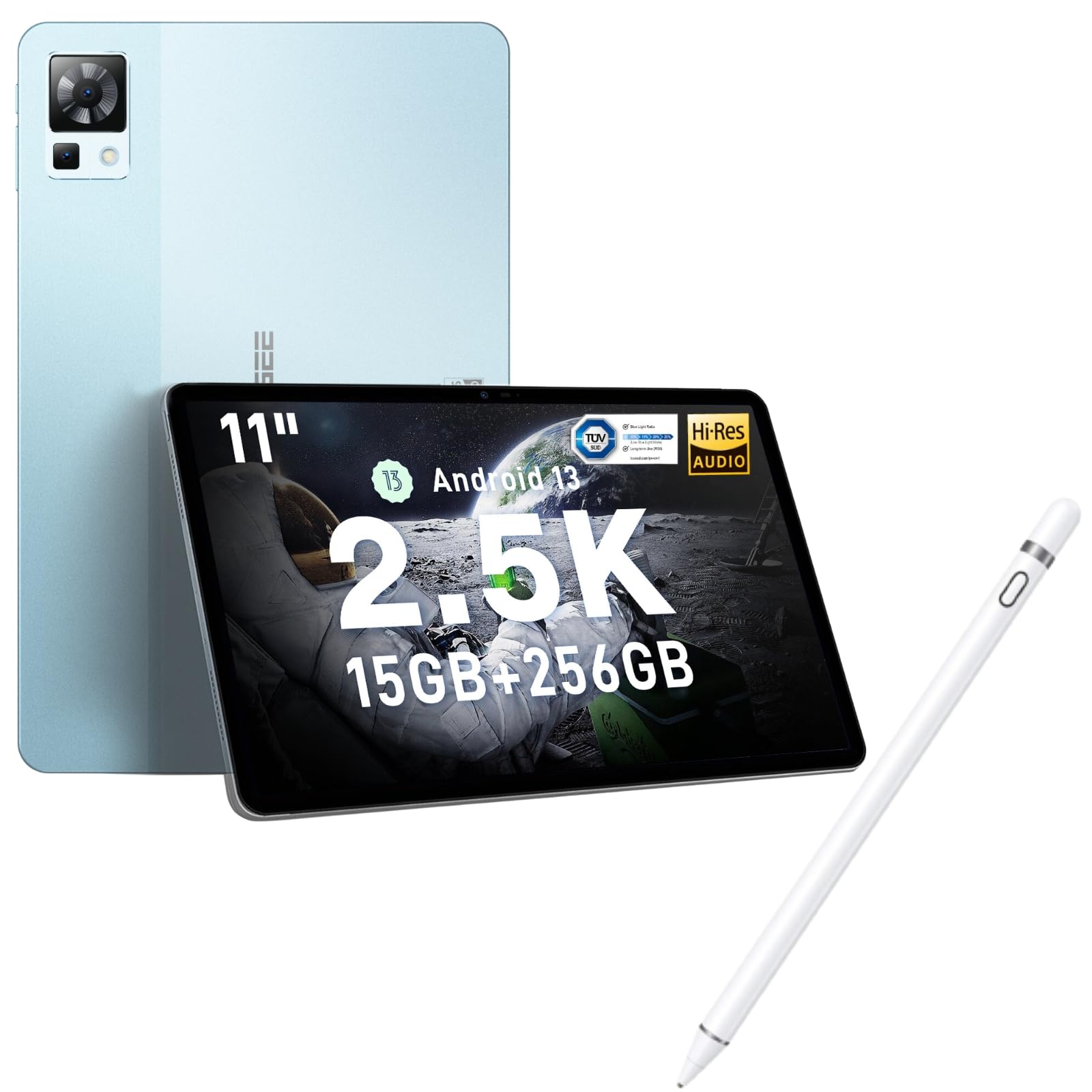 DOOGEE T30 PRO Tablet with Stylus,11'' 2.5K Android 13 Tablets, 15GB+256GB Octa-Core Gaming Tablet, 8580mAh, Hi-Res Quad Speakers, 20MP Camera, Helio G99 - Bluetooth & Wi-Fi