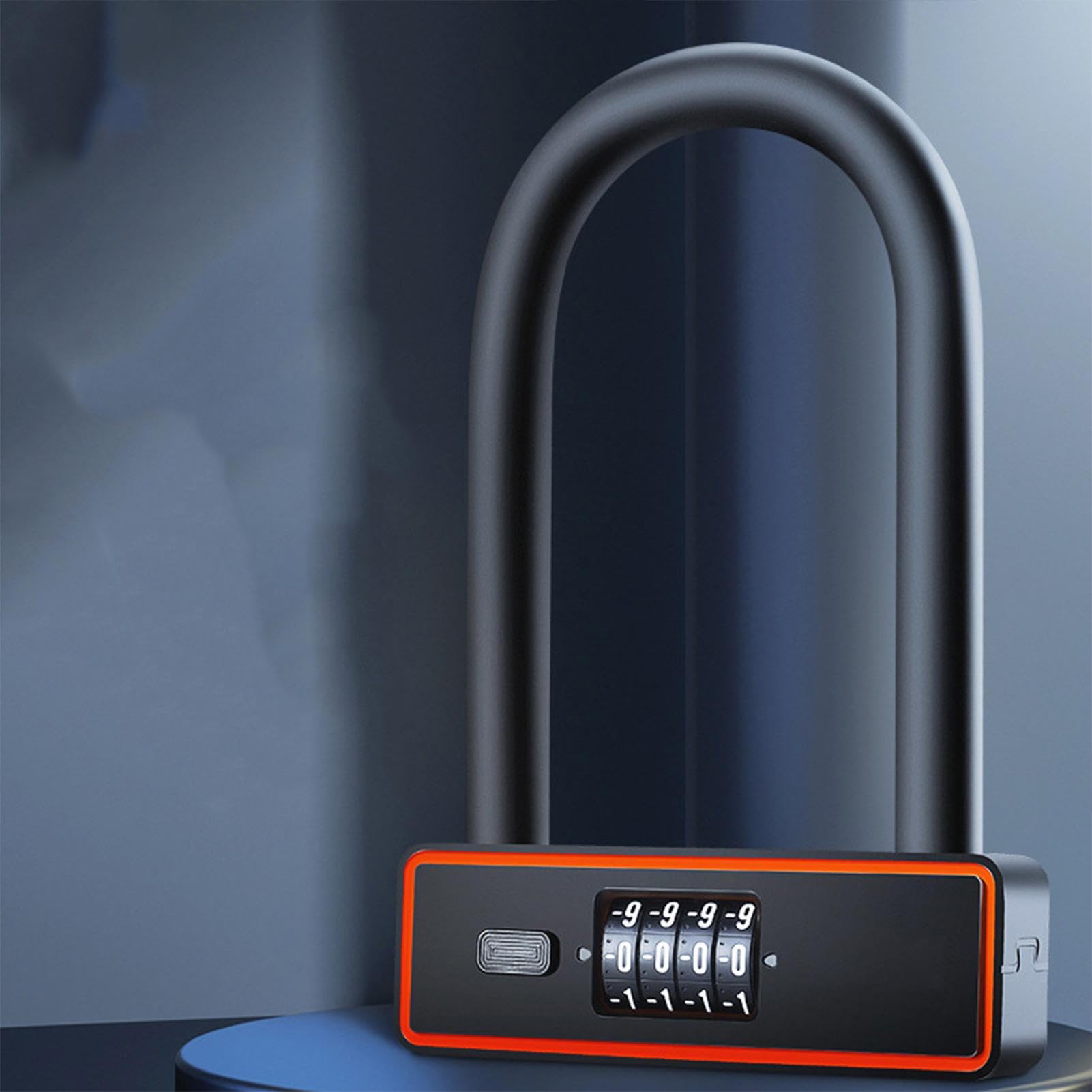 EEASSA U Lock, Motorcycle Wheel U Lock, Anti Theft U Lock Lock, Weather Proof Bicycle U Lock, 4 Digit Resettable Combination U Lock, Easy Carry Lock, Protect Scooter Tire Key U Lock