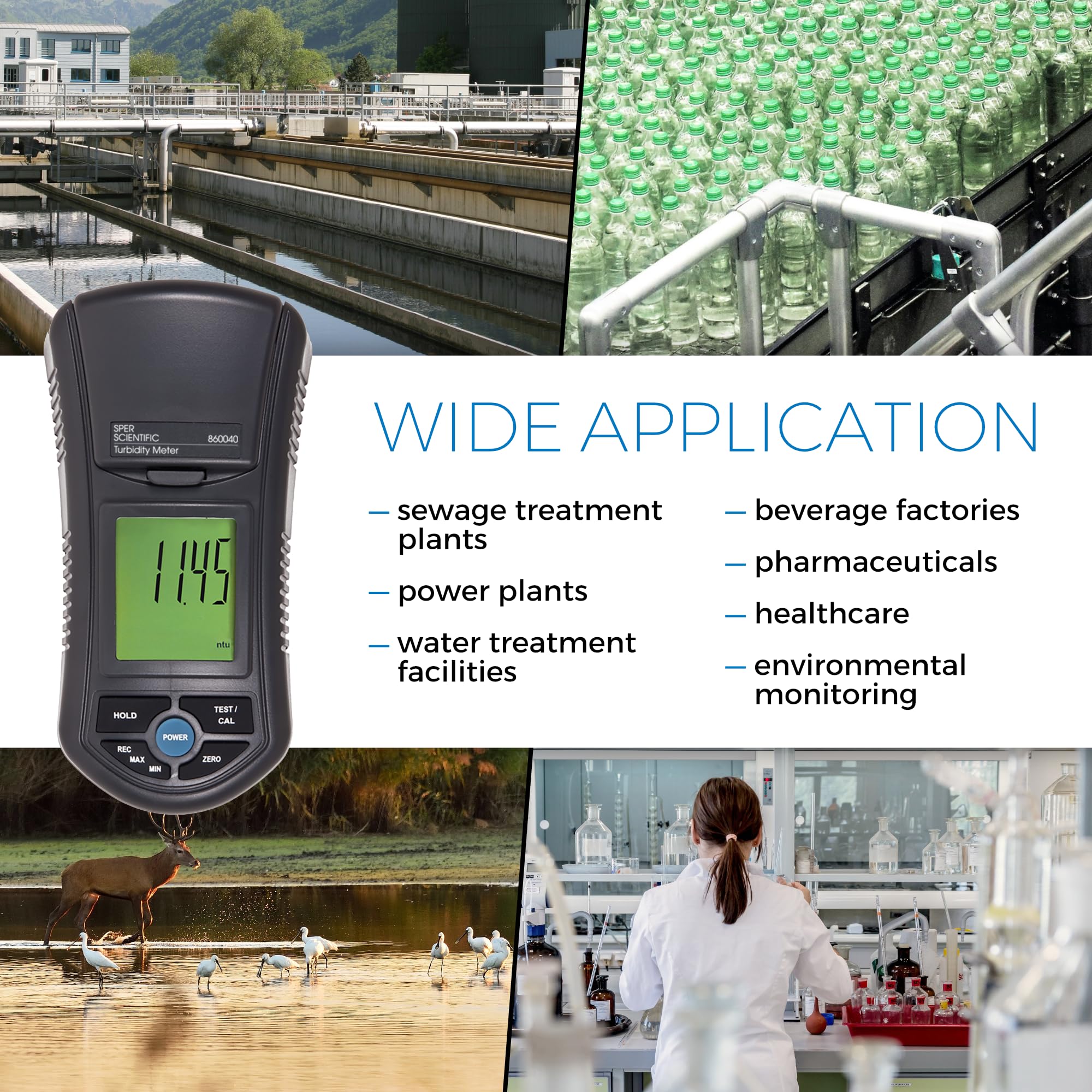 Sper Scientific Turbidity Meter, Water Quality Tester, Portable Water Quality Meter for Field and Lab, Turbidimeter for Water Test with Carry Case (860040)