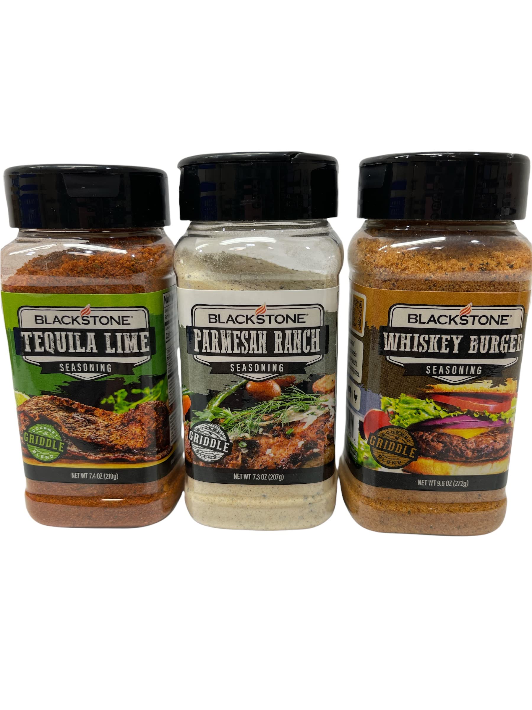 Generic Blackstone BBQ Seasoning & Drip Pan Insert Bundle (Whiskey BurgerParmesan RanchTequila Lime), 5 Piece Set