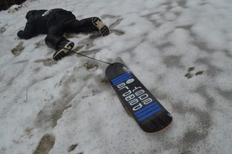 Easy People Skateboards TSP2 BU & RD Snow Skate Channelback Snow Skateboard with 2X Leash Snowskate Choose Color Option