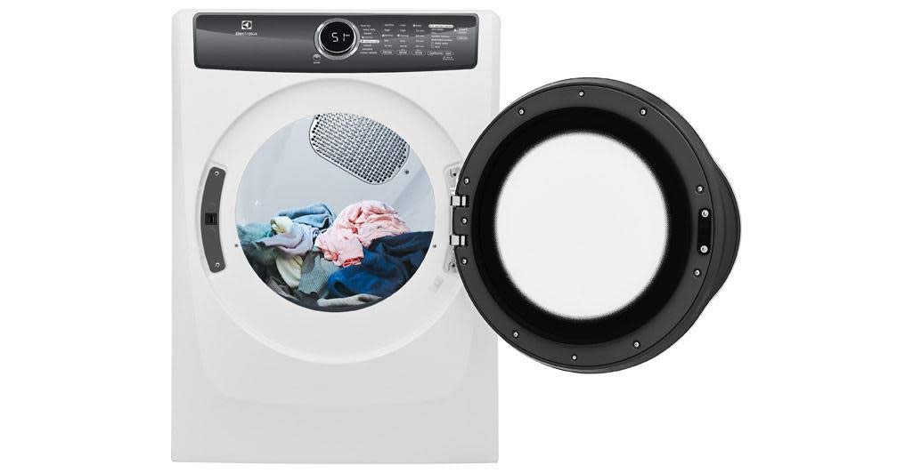 Electrolux EFME517STT 27" Energy Star Front Load Electric Dryer with 8 cu. ft. Capacity 8 Dry Cycles Steam Perfect Wrinkle Release Option and Reversible Door: Titanium