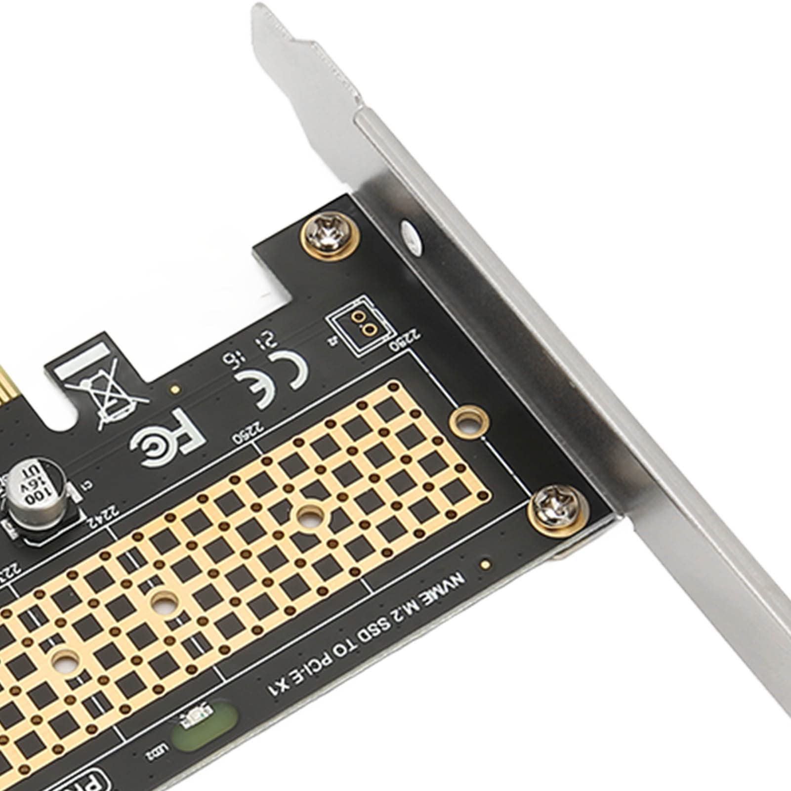 M.2 SSD to PCIe Adapter, Heat Sink NVMe PCIe Adapter 5Gbps Bandwidth PCIe to M.2 SSD Plug and Play for PC