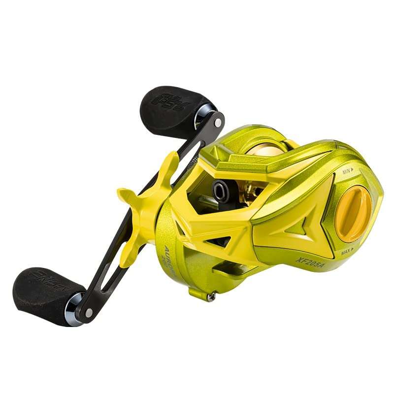 Mifine Aurora Baitcasting Reel 210g High Speed 7.5:1 15lbs max Drag 7+1BB Low Profile Long Casting Ultralight Baitcaster Reel