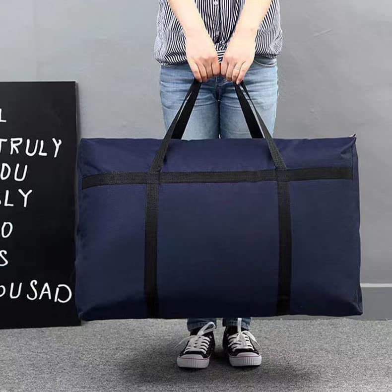 JMMBY Thickened Extra Large Storage Bag with Zippers & Carrying Handles,28 gallon,Moving Bags for household or travel.Waterproof fabric (1 Pack)