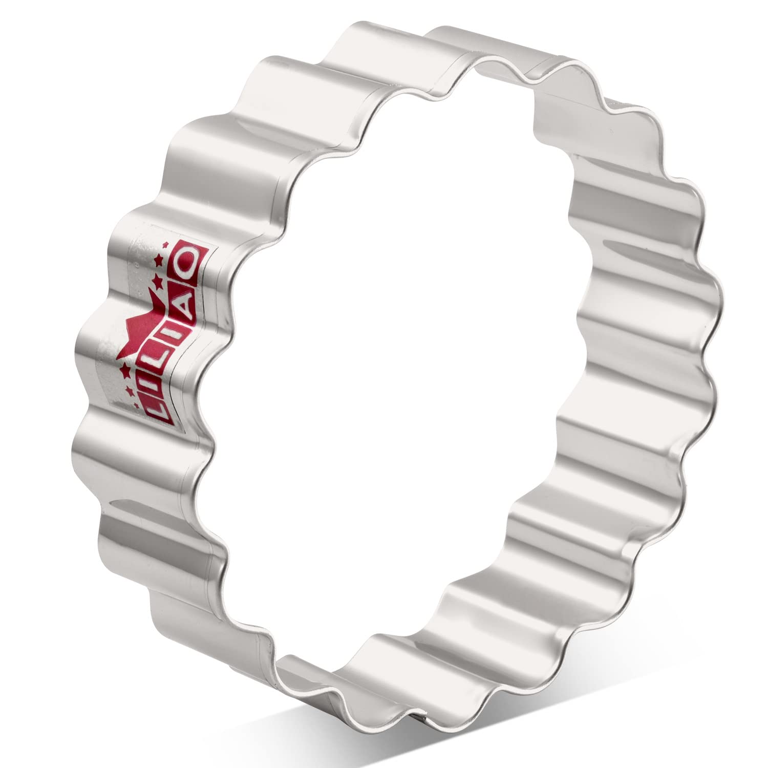 LILIAO Fluted Round/Circle Cookie and Biscuit Cutter - 3.3 inches - Stainless Steel