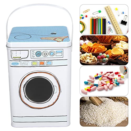 Oumefar Washing Powder Container, Laundry Detergent Container Large Capacity Multifunctional with Lid for Storage Kitchen