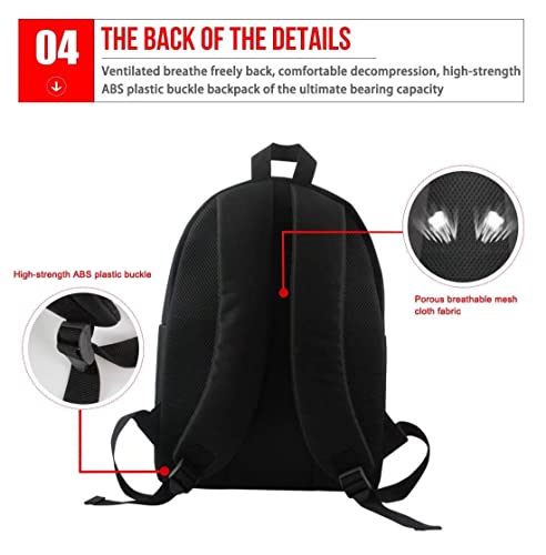 JOAIFO Red Polynesian Tattoo Backpack Samoa Tribal Stripe Travel Backpack Durable School Backpack for Boys Girls Teens College Laptop Bookbag,Kids Schoolbag Casual Daypack,15.6 inch