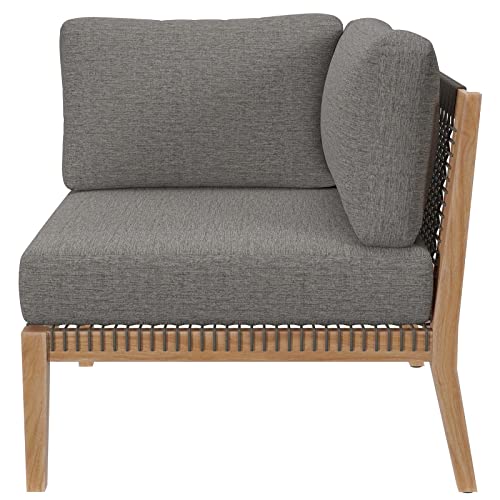 Modway Clearwater Love Seats, Loveseat, Gray Graphite