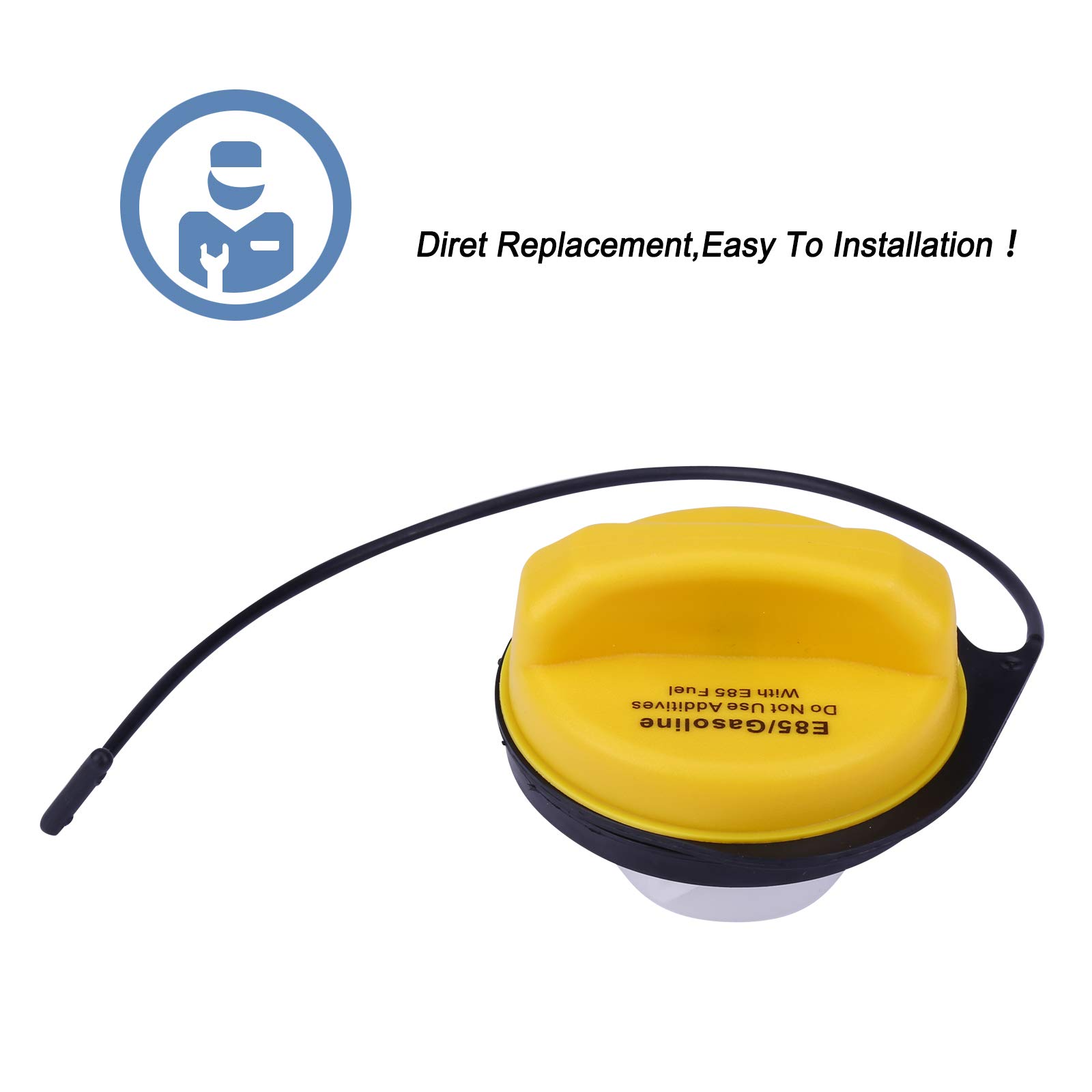 E85 Fuel Tank Cap,Gas Cap Compatible With Chevy GMC Cadillac - 2007-2011 Avalanche, Silverado 1500, Suburban 1500, Tahoe, 2007-2011 Sierra 1500, Yukon, 2009-2011 Escalade,Replace# GT295, 20915990