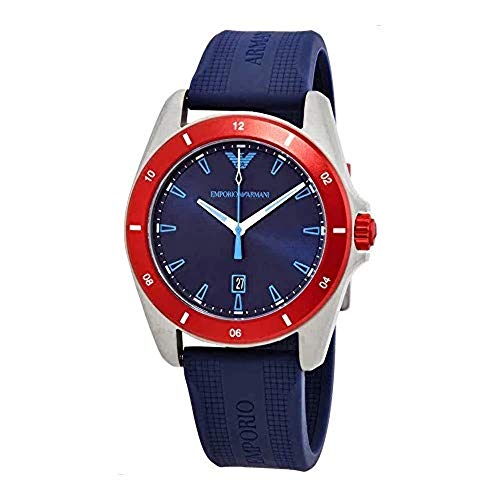 Emporio Armani Men's Three-Hand Date Silver-Tone Stainless Steel Watch AR11217