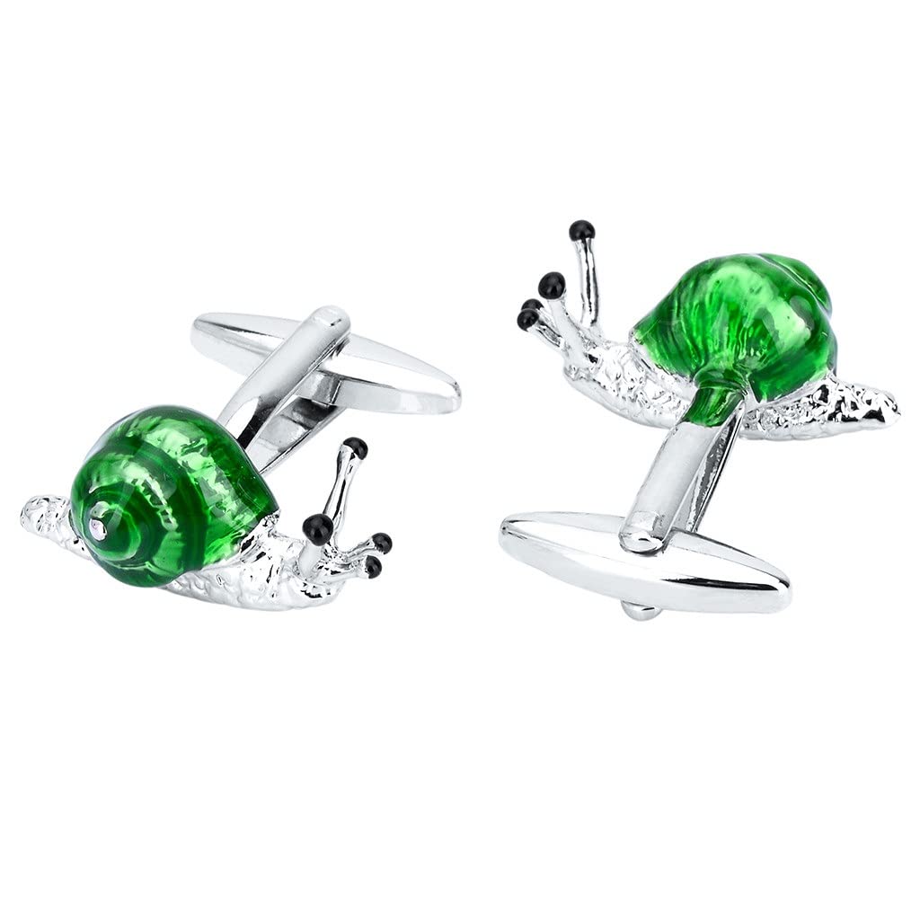 Fashion Snail Shaped Cufflinks French Shirt Sleeve Cufflinks Garment Accessories (Color : A, Size : One Size) (A One Size)