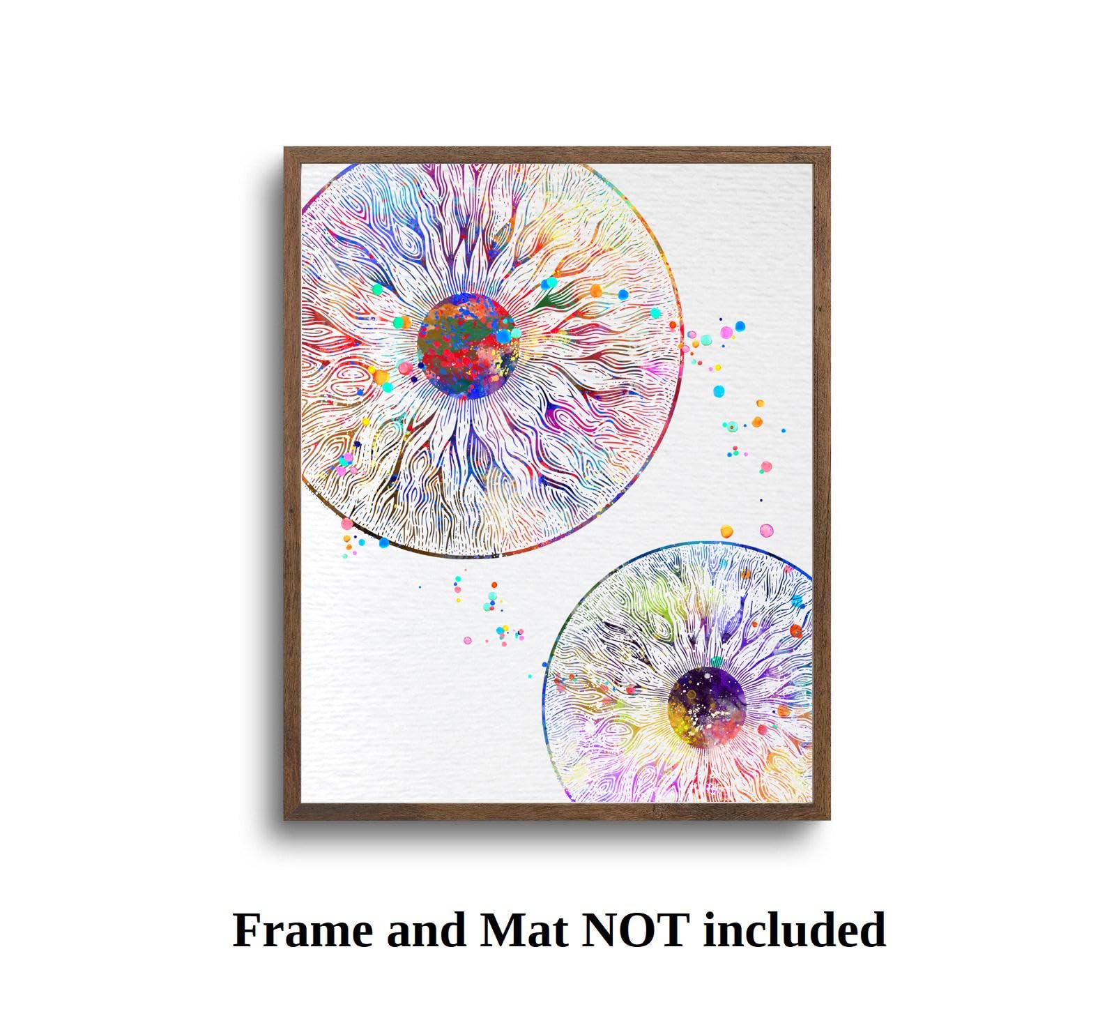 Dignovel Studios 11X14 Unframed Iris Human Eye Blood Vessels Ophthalmology Clinic Watercolor Art Print Poster Housewarming Wall Giclee Office Home Decor DN535