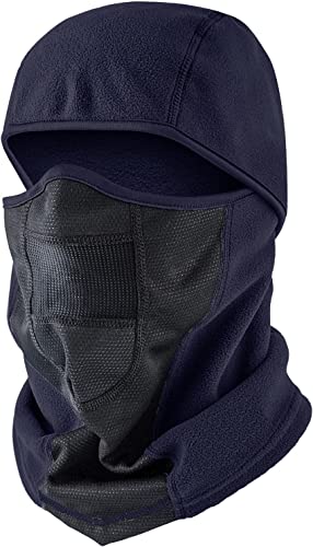 Therma Pro Balaclava Ski Mask Winter Fleece Thermal Face Cover for Men Women Breathable Skiing Motorcycle & Snowboarding, Navy Blue, Large