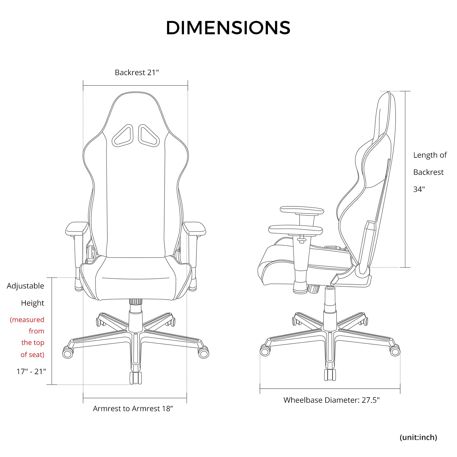DXRacer Master Suede Racing Series Adjustable Ergonomic Computer Gaming Home Office Leather Desk Chair with Lumbar Support, Swivel Base, Wheels, and Headrest, Extra Large, Black and Grey