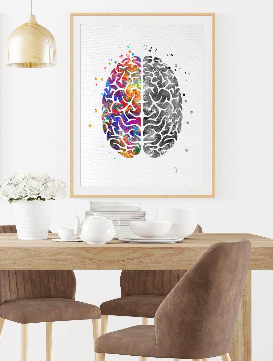 Dignovel Studios 8X10 Unframed Brain Creativity Inspiration Watercolor Art Print Poster Housewarming Wall Giclee Office Home Decor DN526