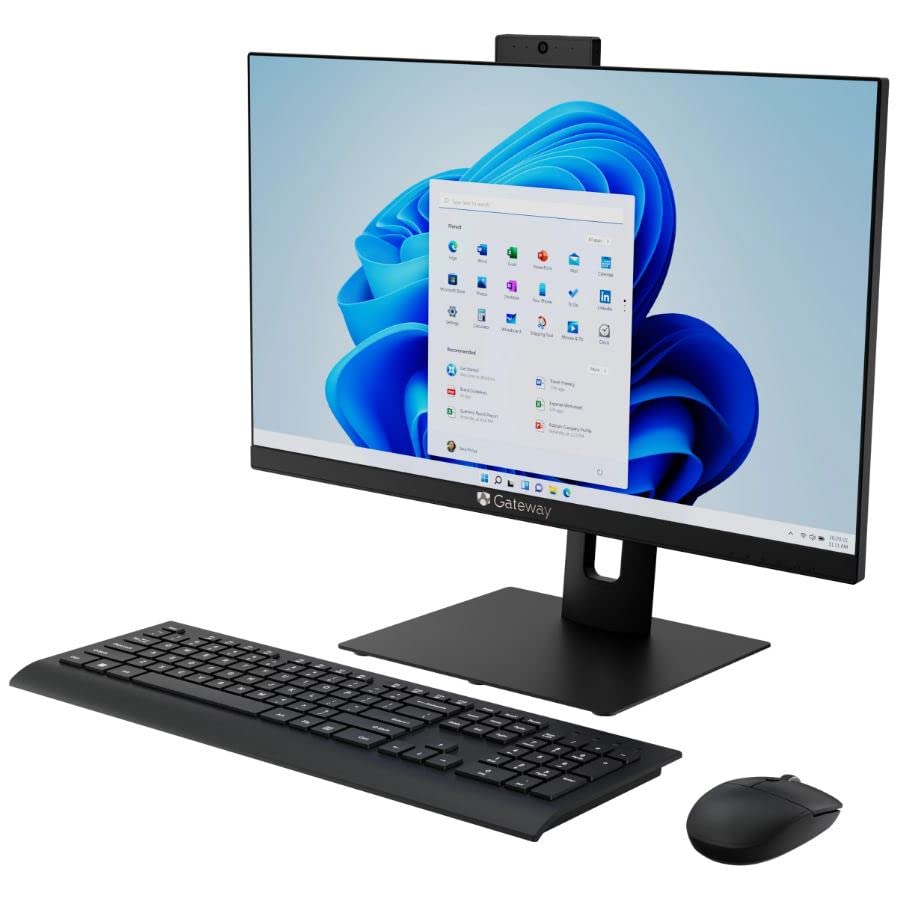 Gateway GWAP42424-BK 23.8" FHD All-in-One Intel Pentium Silver J5040 2GHz Intel UHD Graphics 4GB RAM 128GB SSD Win 11 Home in S Mode Black(Renewed)