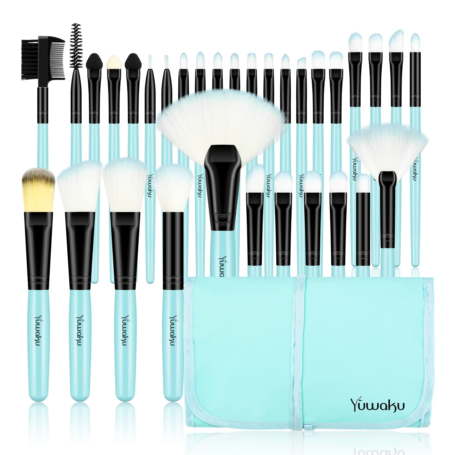 Makeup Brushes Set Professional from an Array of Eyeshadow Foundation Brushes to a Concealer Brush to Eyelash and Blusher Brushes 32 Pcs soft Make up Brush Kit, These Vegan and Cruelty-free Brushes have Soft Synthetic Bristles that Work Perfectly with any