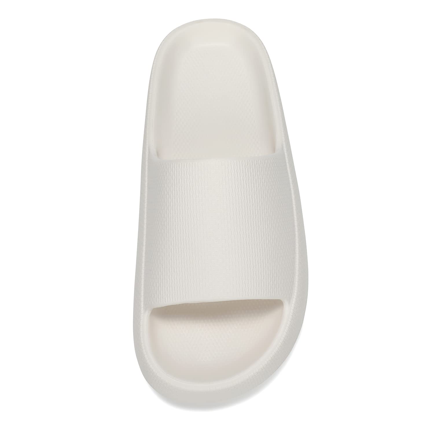 Dirk Slides for Women and Men Sandals Pillow Slippers Shower shoes Cushioned Cloud Slides,White,8 Women/6 Men