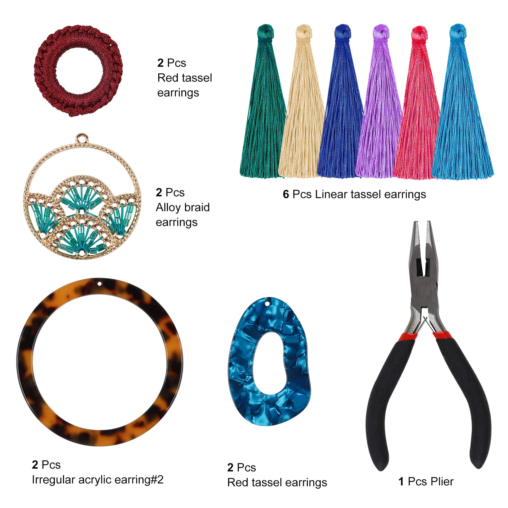Earrings Making Kit - Comes with a Wide Range of Designs, Stoppers, Hooks & Accessories - Perfect for Hobbyists DIY Ear Jewelry Crafting Bundle for Artistic and Stylish Adults