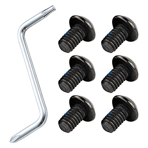 Disc Brake Screw - M5*12 Mountain Bike Disc Brake Fixing Screw with T25 Z-Wrench (Pack of 6), Black, M5*12