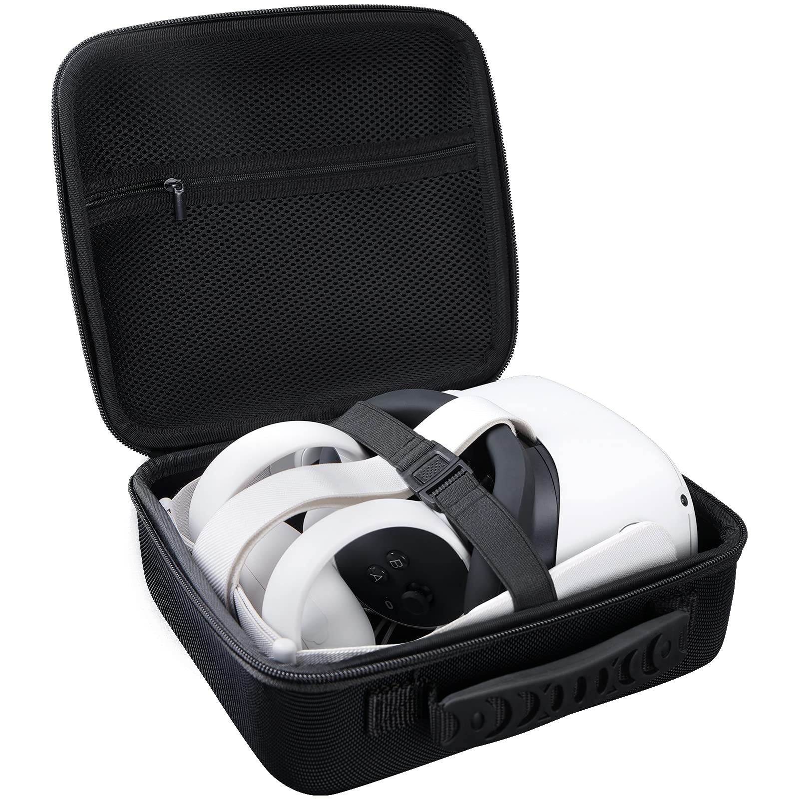 DESTEK VR Carrying Case for Oculus Quest 2/Samsung Gear, VR Headset Hard Travel Case, Virtual Reality VR Gamepad Controller Portable Storage Bag