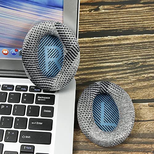 Professional Bose Headphones Replacement Ear Pads, Fits Bose QuietComfort 35 ii /QC35 /QC25 /QC2 /QC15 /Ae2 /Ae2i /Ae2w /SoundTrue & SoundLink(Over-Ear), Fabric & Memory Foam, by Krone Kalpasmosā Gray