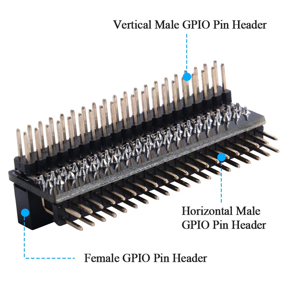 GeeekPi Micro Connectors 40-pin GPIO 1 to 2 Expansion Board for Raspberry Pi, 2 x 20-pin Strip Dual Male Header Double Row Straight GPIO Connector Pin Header Compatible with Raspberry Pi(2Pack)
