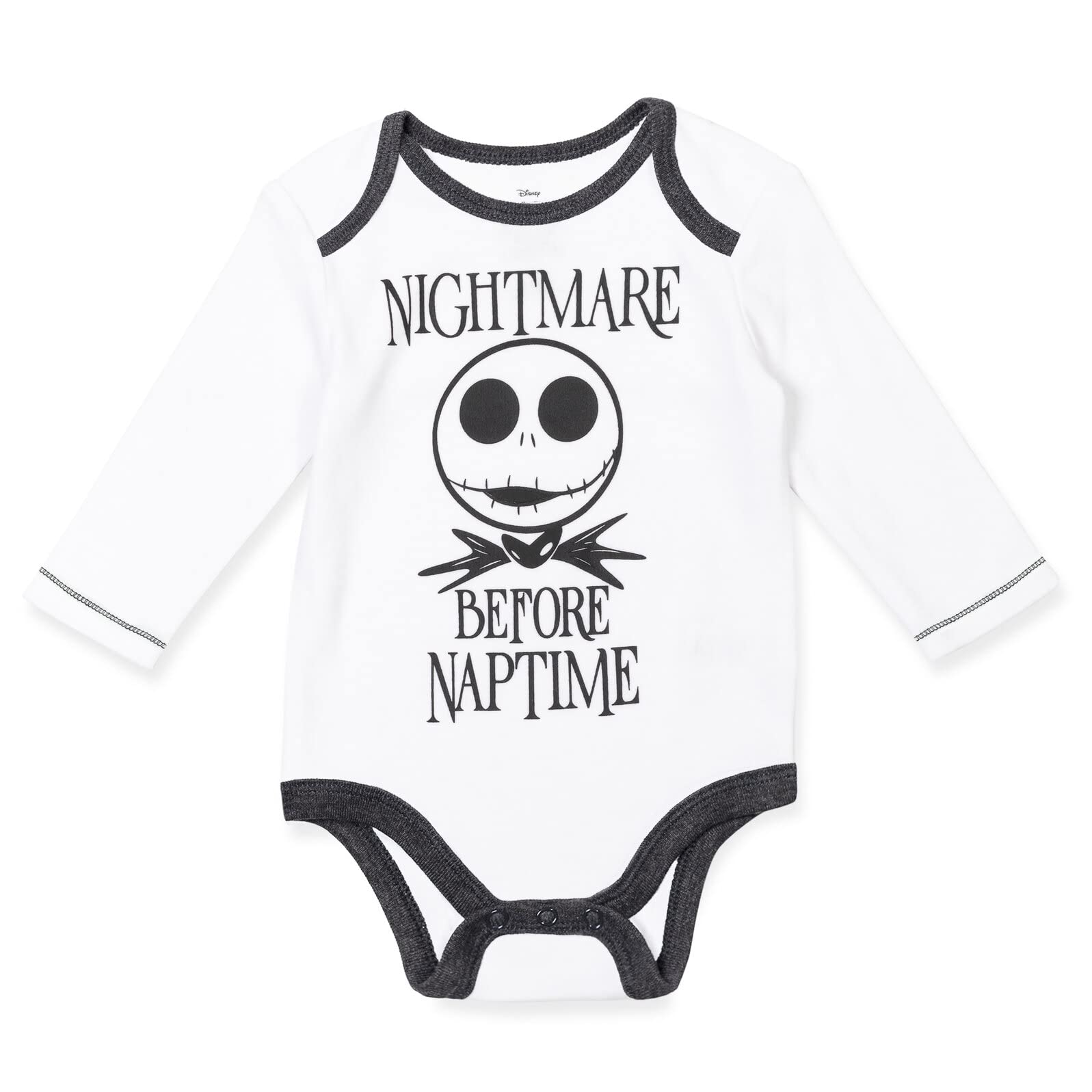 Disney Nightmare Before Christmas Sally Jack Skellington Newborn Baby Boys Bodysuit Pants and Hat 3 Piece Outfit Set 0-3 Months