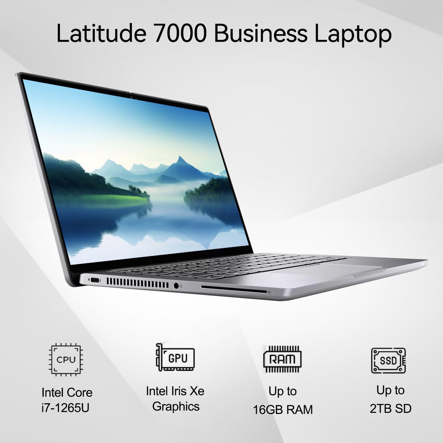 Dell Latitude 7000 Series 7430 Business Laptop, 14" FHD Touchscreen, 12th Gen Intel 10 Core i7-1265U, 128GB RAM, 8GB SSD, FP Reader, Backlit KB, SD Card Reader, HDMI, Wi-Fi 6, Windows 11 Pro, Grey