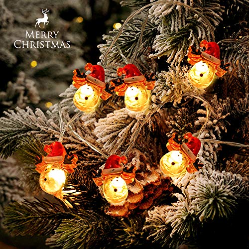 Elk Christmas String Lights,10 Feet 30 LED Warm White String Lights Copper Wire Light Combination,DIY Lights Decorations for Indoor Outdoor Decor Home Garden Wedding Party Xmas Tree