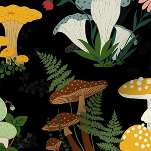 Spoonflower Fabric - Mushroom Garden Mushrooms Printed on Petal Signature Cotton Fabric Fat Quarter - Sewing Quilting Apparel Crafts Decor