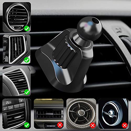 GEEKAM Car Air Vent Clip for Diameter 0.67inch (17mm) Joint Ball Cell Phone Holder for Car & Wireless Car Charger