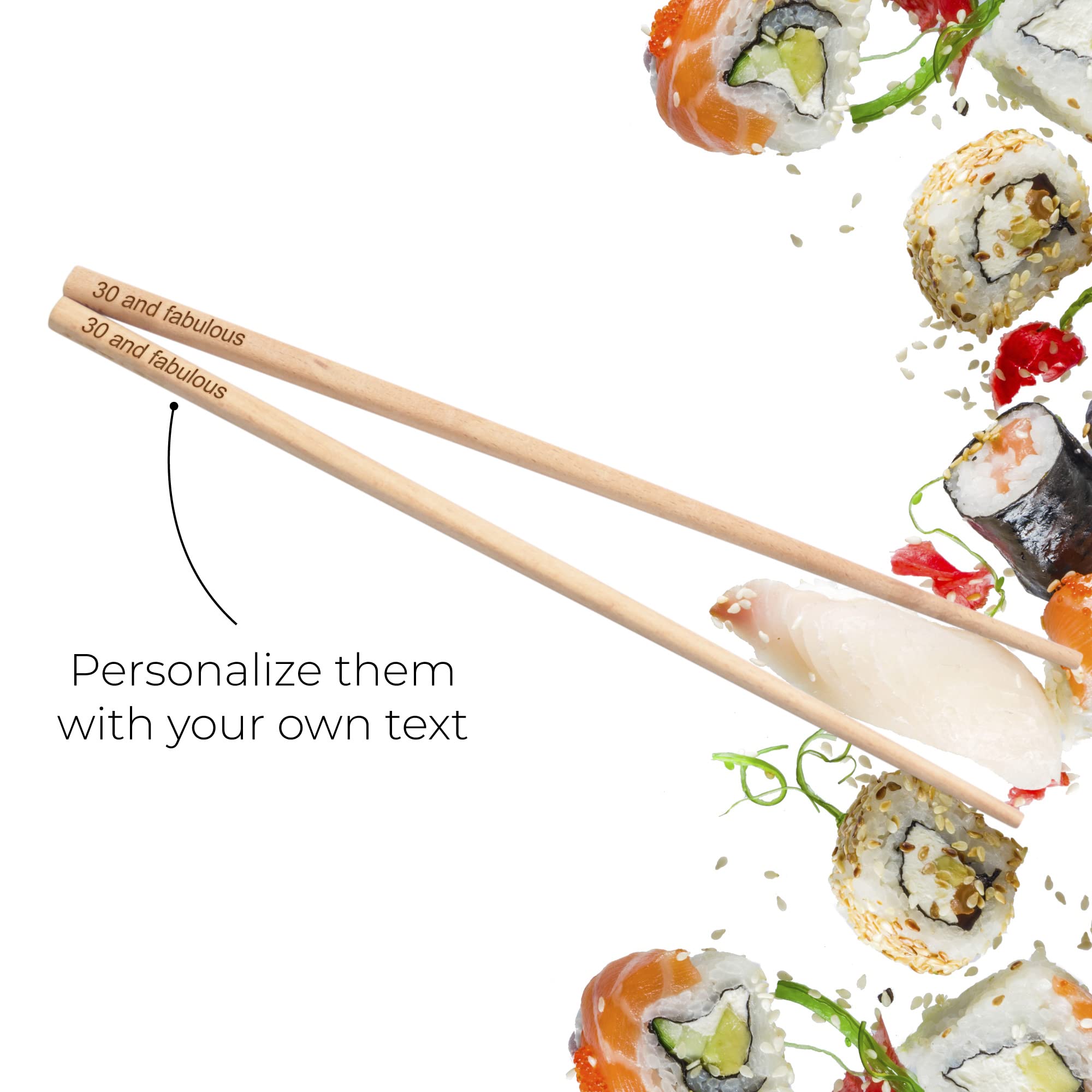 Personalized wooden bamboo chopsticks lot, custom engraved japanese reusable sushi chop sticks bulk, custom reusable chopsticks set for chinese theme wedding & party favors gifts