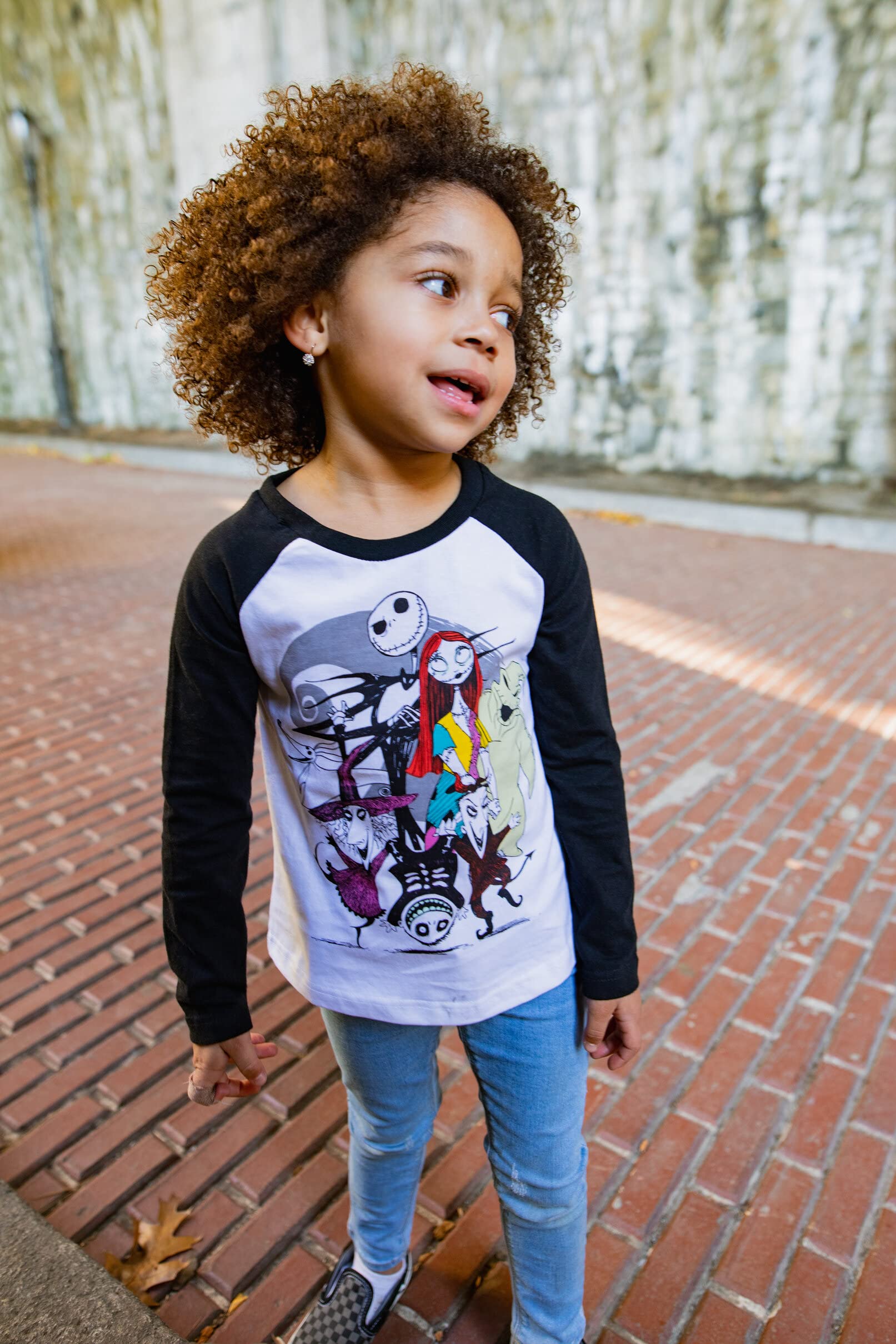 Disney Nightmare Before Christmas Sally Oogie Boogie Toddler Girls 2 Pack Long Sleeve T-Shirts Black/Grey 2T