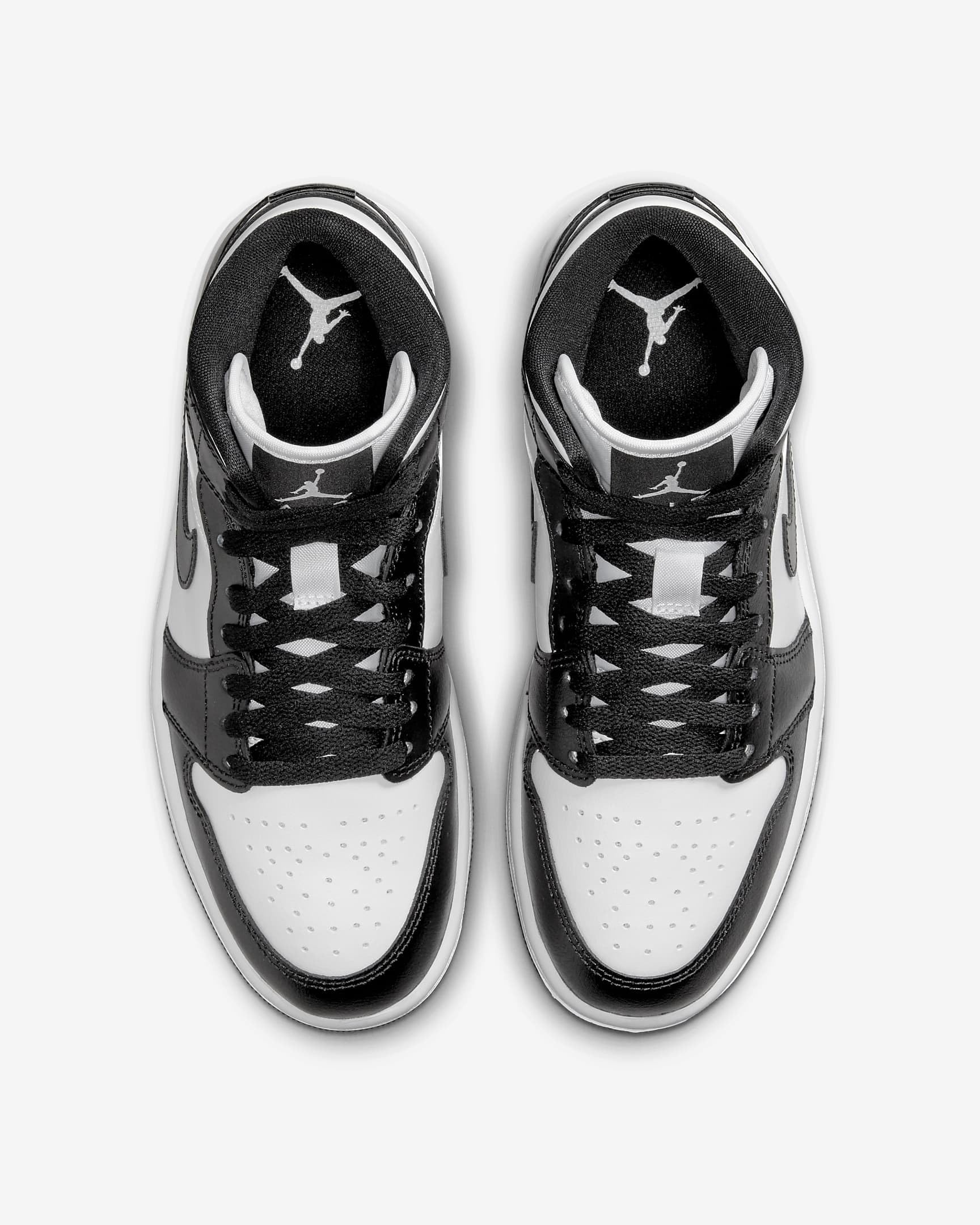 Jordan 1 Mid Women White/Black-Panda Mid DV0991-101 9.5