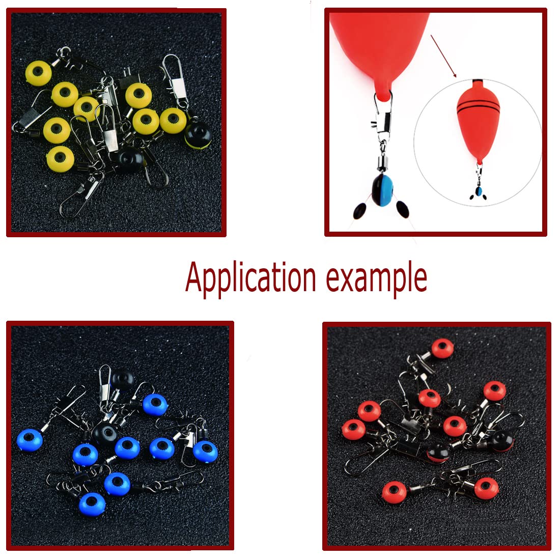 FASPLORE 200 pcs 3 Sizes Fishing Line Sinker Slides Kit Hook Shank Clip Connector Swivels Small Fishing Accessories Plastic Tackle Box