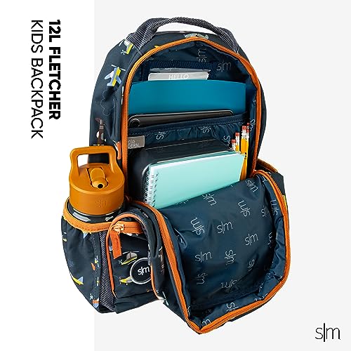 Simple Modern Toddler Backpack for School Boys | Kindergarten Elementary Kids Backpack | Fletcher Collection | Kids - Medium (15" tall) | Dinosaur Roar