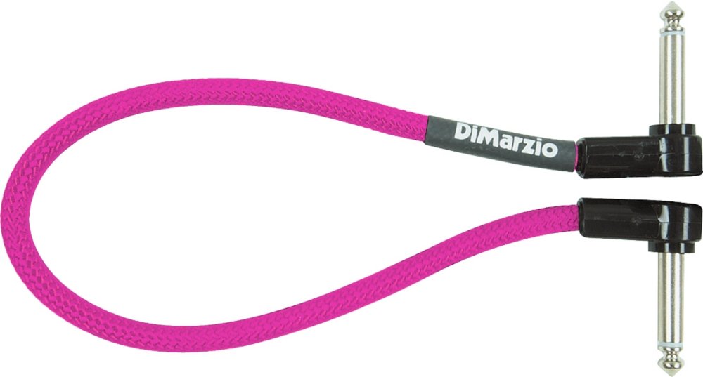 DiMarzio Neon Overbraid Jumper Cable Pedal Coupler Level 1 Pink 12 in.