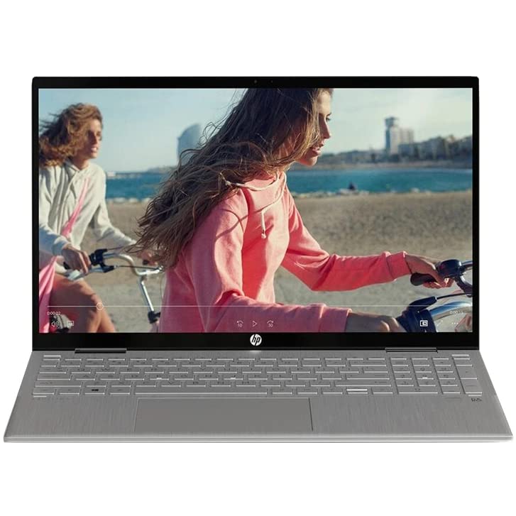 HP Pavilion x360 14-in 2-in-1 Laptop/Tablet with Intel i5-1235U, 8GB RAM - Silver Bundle with Elite Suite 18 Software + 1 Year Protection Warranty