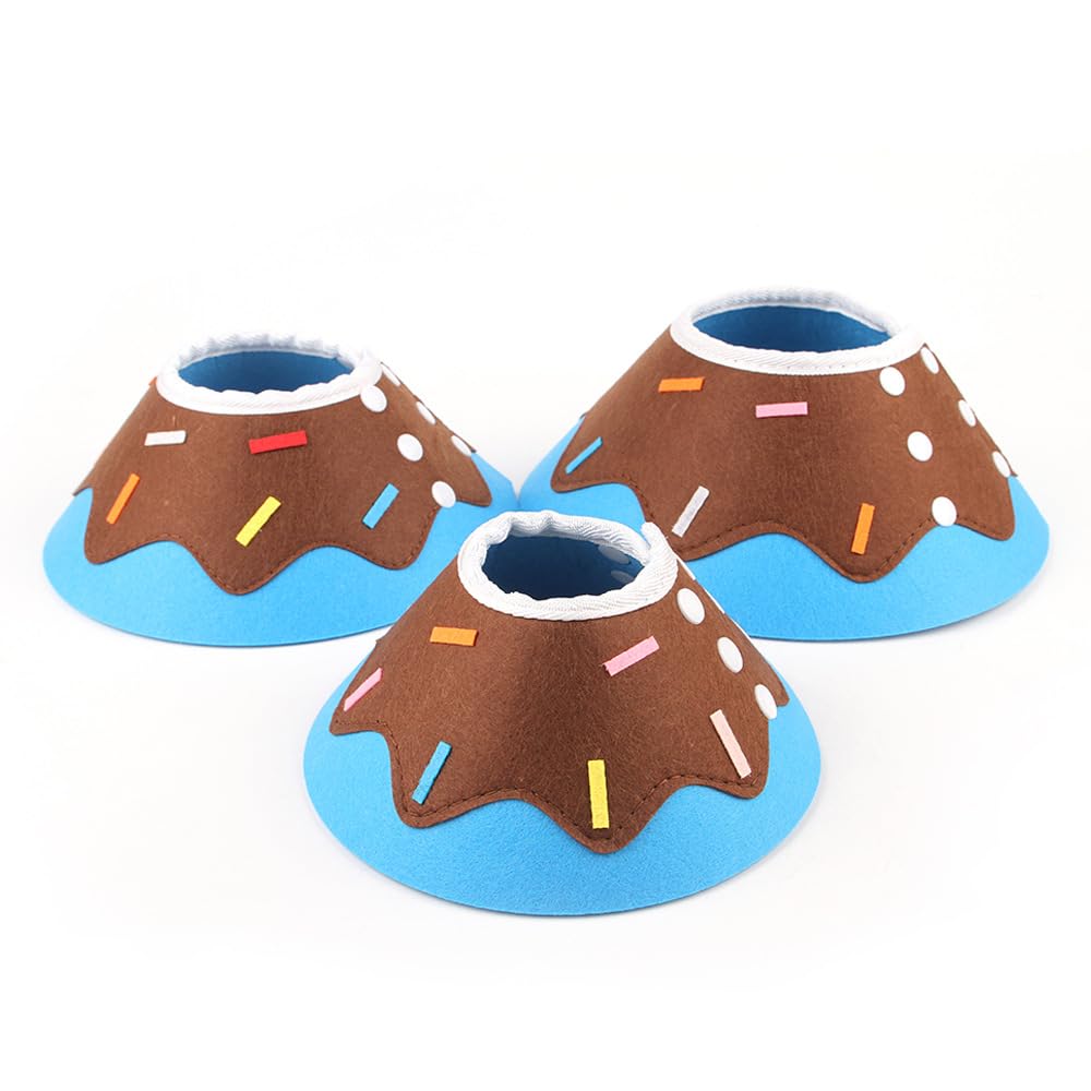 Pet Elizabeth Ring 3 PCS Fruit Series Beauty Ring Bite Ring Cat Neuter Head Cover Scratch Collar for Cats and Dogs (S)