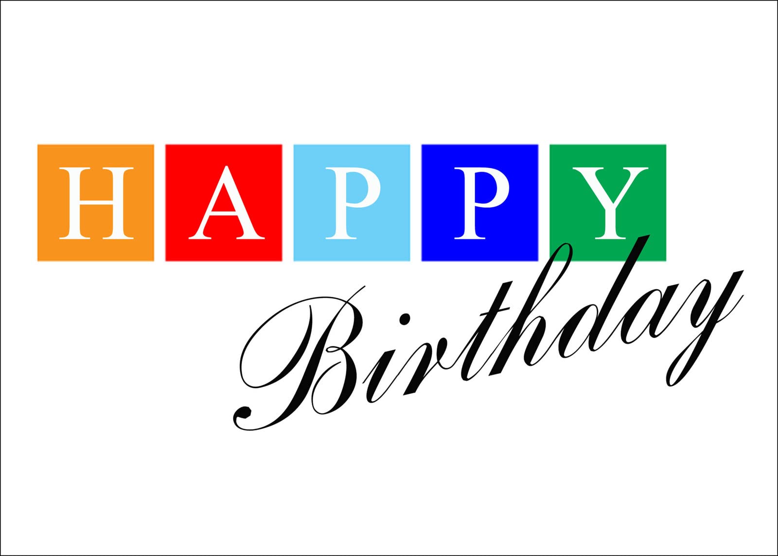Signature Cards - Birthday Greeting Cards (Blocks Of Color), 5x7 Inches, 25 Cards & 26 Bright White Envelopes (BDB100)