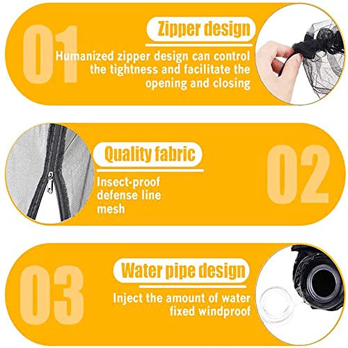 Tiimmgaal 10' x 10' Patio Umbrellas Netting Mosquito Netting, Gazebo Canopy Patio Umbrella square clearance or circularity OtdoorCanopy Umbrella Screen (Black)(Note: mosquito netting only)