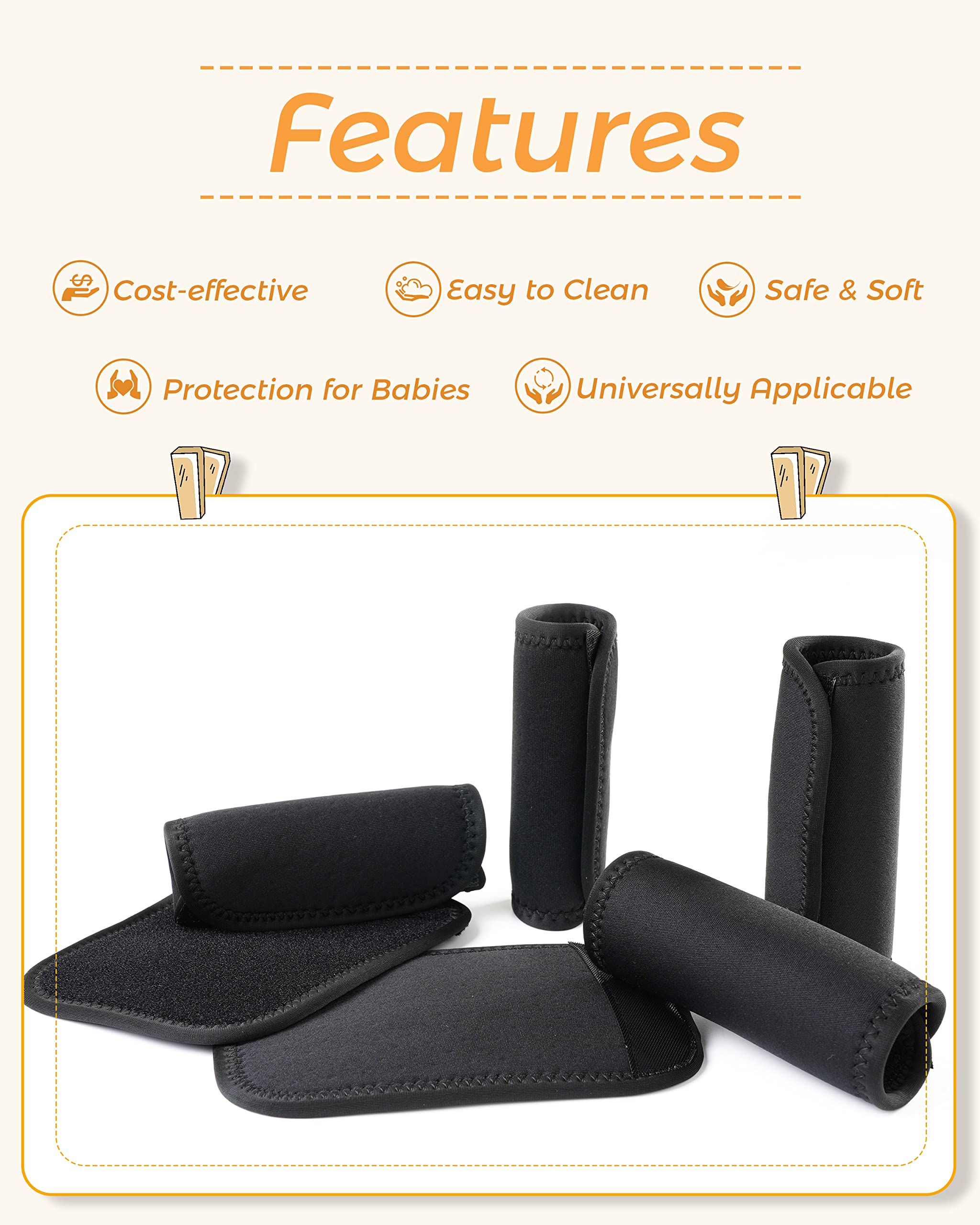 Infant Car Seat Strap Covers,6 Pcs Super Soft Shoulder Strap Pads, Baby Car Seat Cushion, Seat Belt for All Car Seats, Pushchair and Stroller