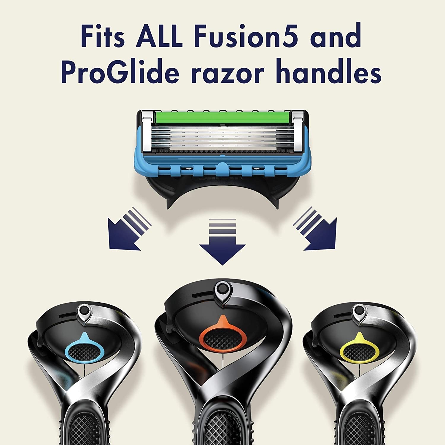 Gillette Proglide 1 Razor, 4 Refill Blade Cartridges, 1 Travel Case