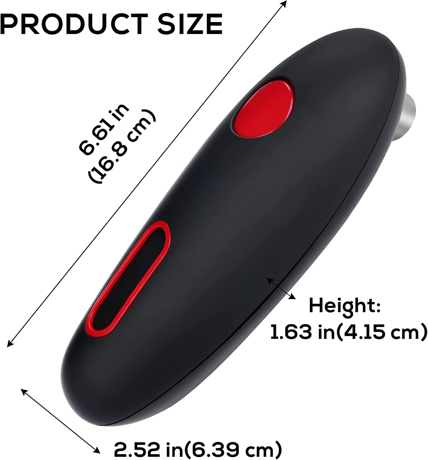 Egypticana Electric Can Opener with One-Touch On & Off Automatic for Any Size Smooth Edge Battery Operated for Kitchen Safety BPA Free Cordless